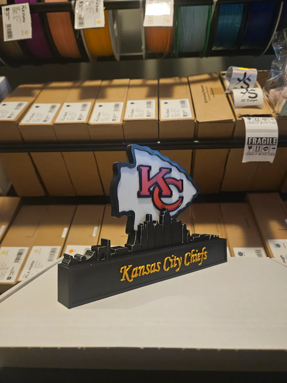 kansas city Chiefs with the skyline of kansas NFL by Jessie_3d_art ...