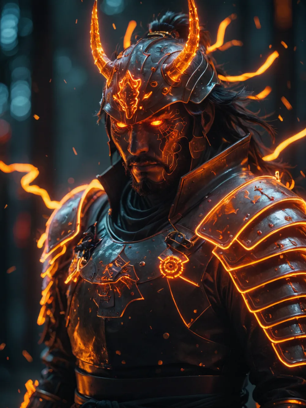 Elemental Samurai - Hueforge by suaimondi - MakerWorld