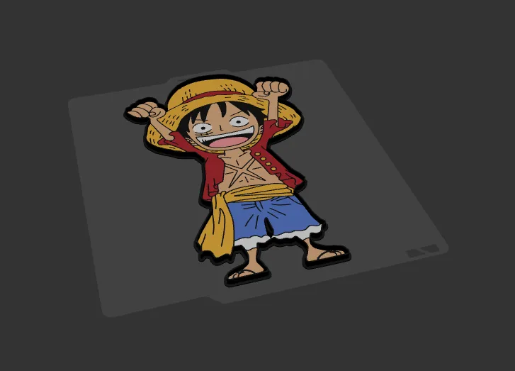 Luffy - One Piece Lightbox by MemeDaddy MakerWorld: Download Free 3D Models
