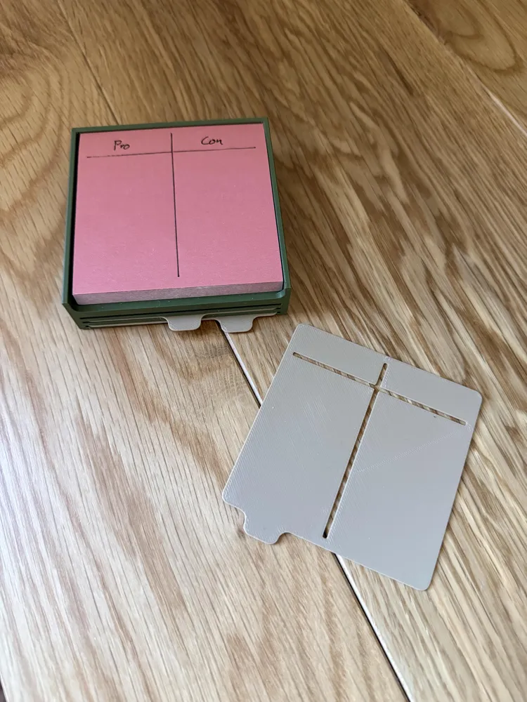 Sticky Note Holder with Note Templates / Stencils - Free 3D Print Model ...
