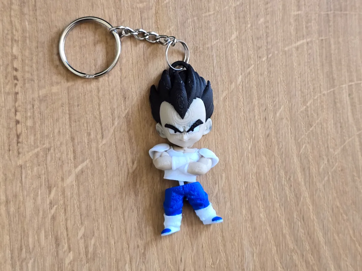 Dragonball Vegeta Flexi Keychain - Free 3D Print Model - MakerWorld