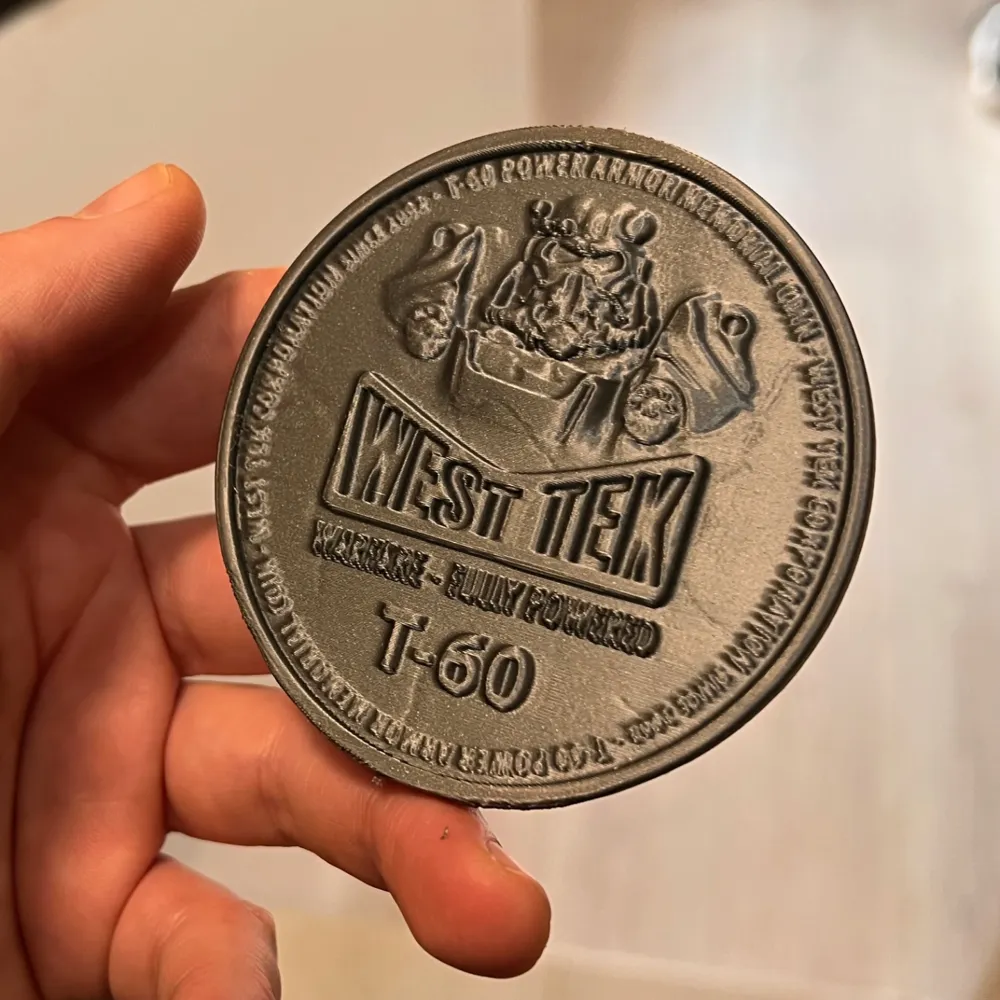 Fallout T60 memorial coin by Grafitomi - MakerWorld