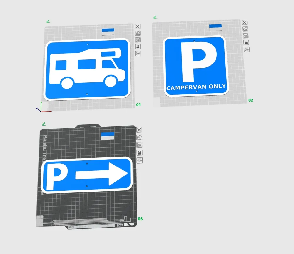 Camper van parking signs by walleriusDesign - MakerWorld