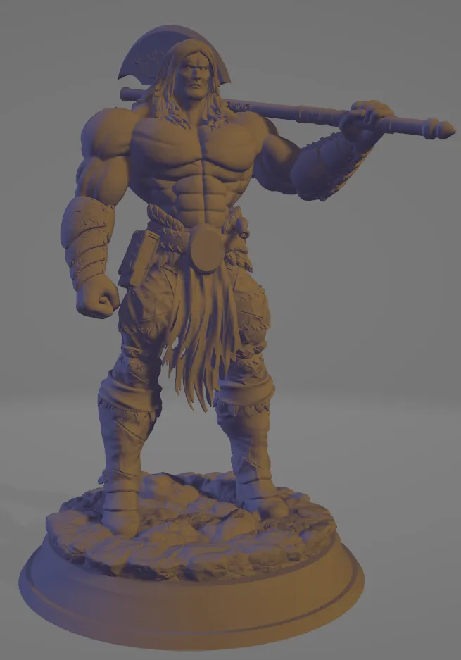 Human Barbarian DnD Miniature by OptimusMiles MakerWorld: Download Free ...