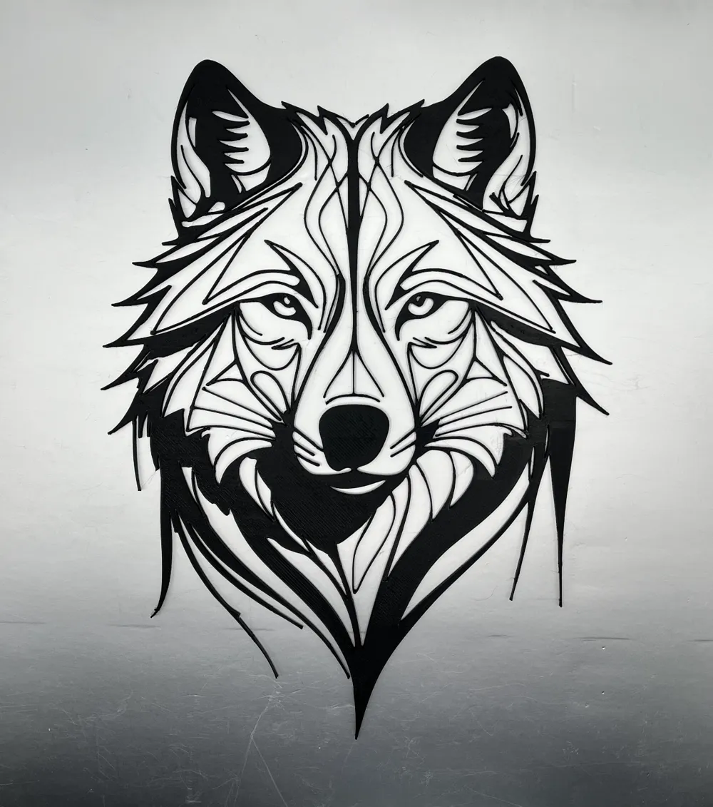 Wolf Line Art by jc unboxed - MakerWorld