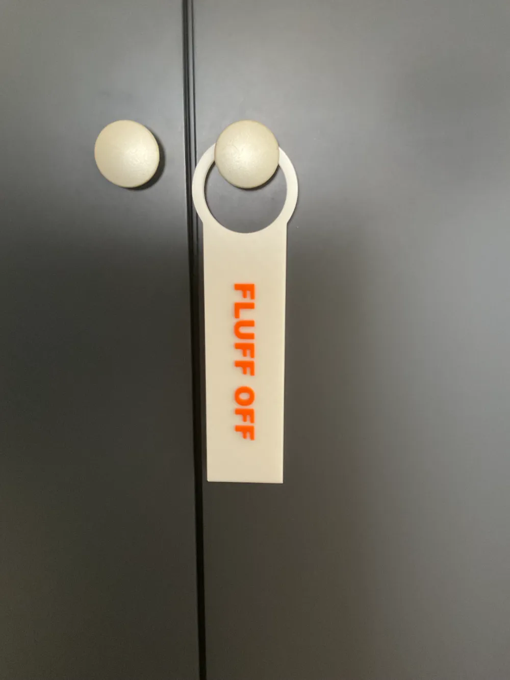 Fluff off door sign by PRINTZAP3D - MakerWorld