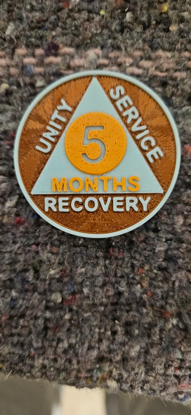 5 Months Sobriety Chip by op4dave - MakerWorld
