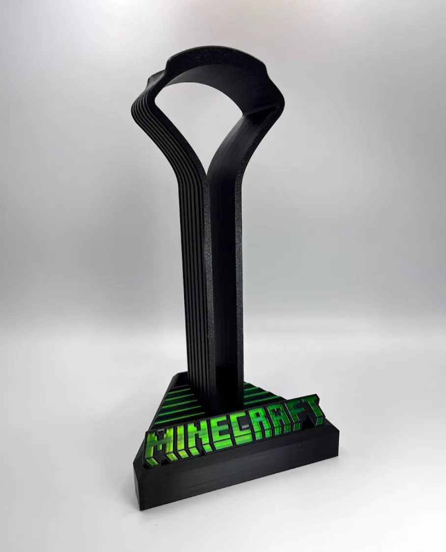 MineCraft Headphone Stand - Free 3D Print Model - MakerWorld