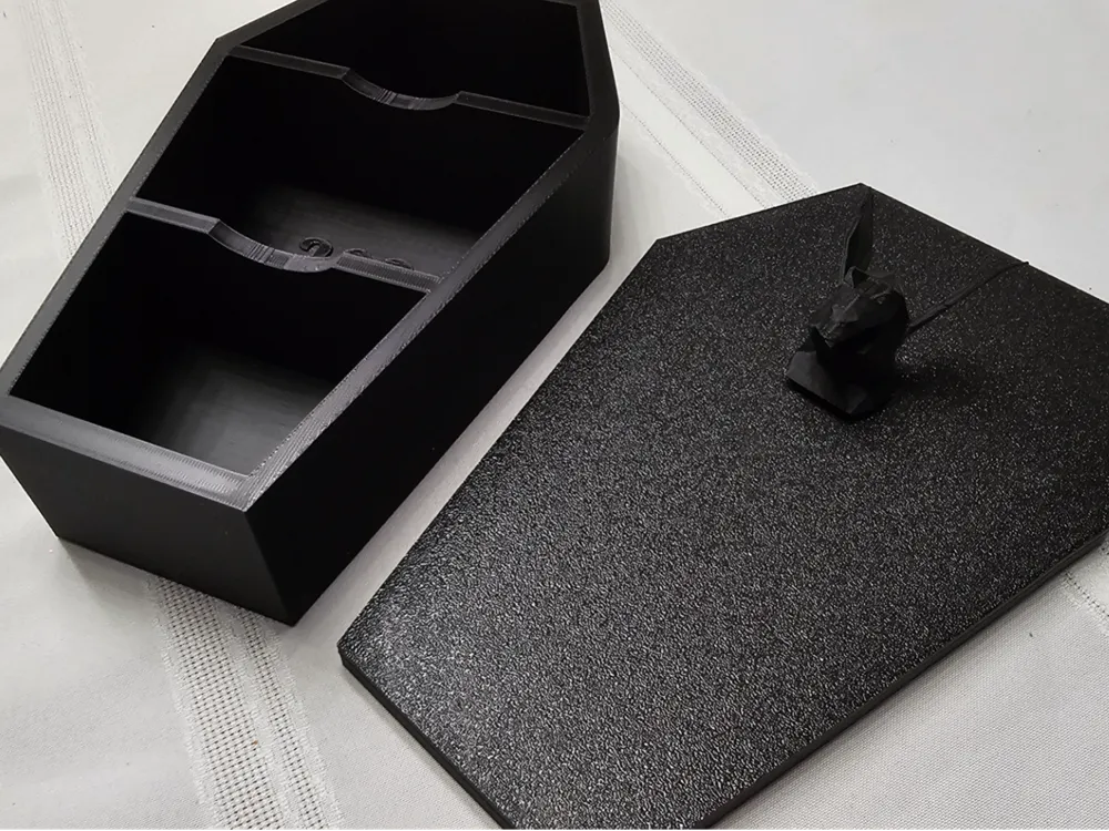 Coffin with Bat Jewelry Box by Bill_Exact3D Design - MakerWorld