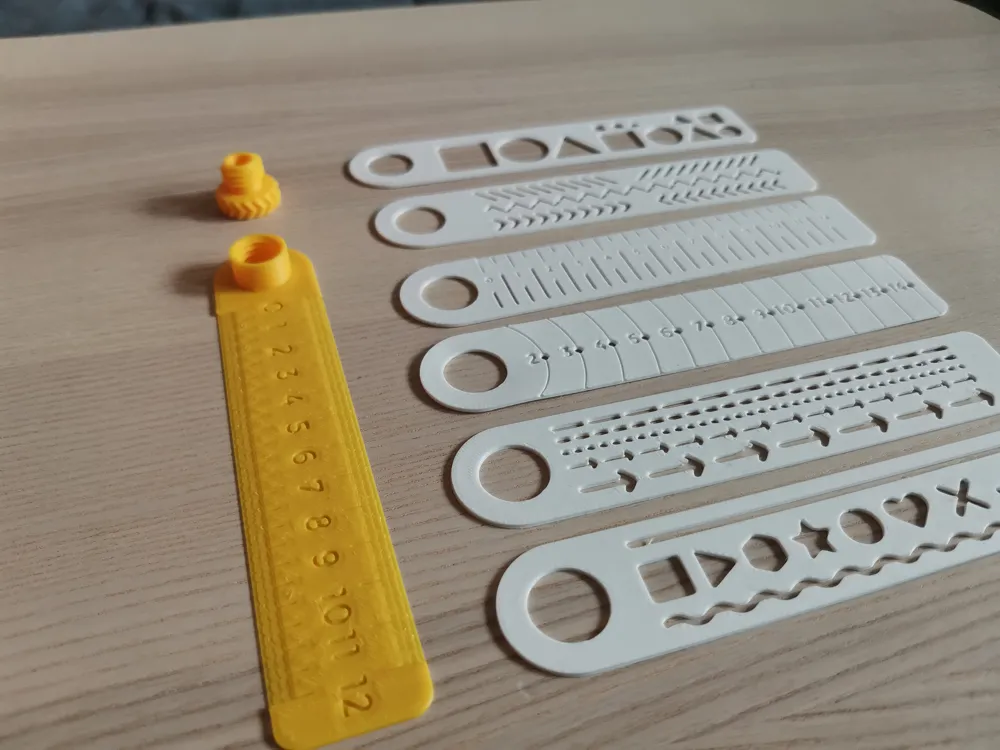 Foldable Modular Ruler & Stencil Set by xipit MakerWorld: Download Free ...