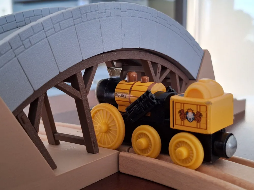 Stone Arch Brio Train Bridge by Sarlix - MakerWorld