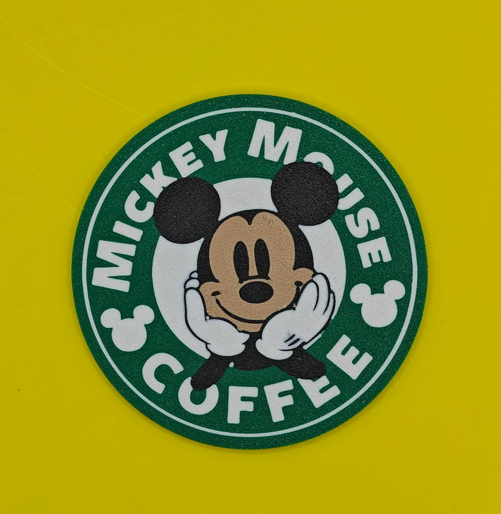 Mickey Mouse Coffee Coaster by railimages - MakerWorld