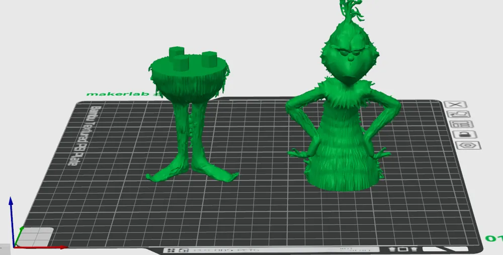 Grinch Model 5cm-20cm 2 Parts & 1 Part - Free 3D Print Model - MakerWorld