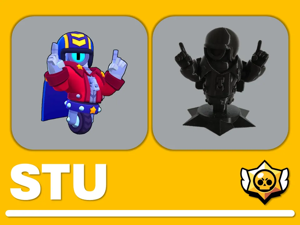 Stu brawl stars figurine by mike.stl - MakerWorld