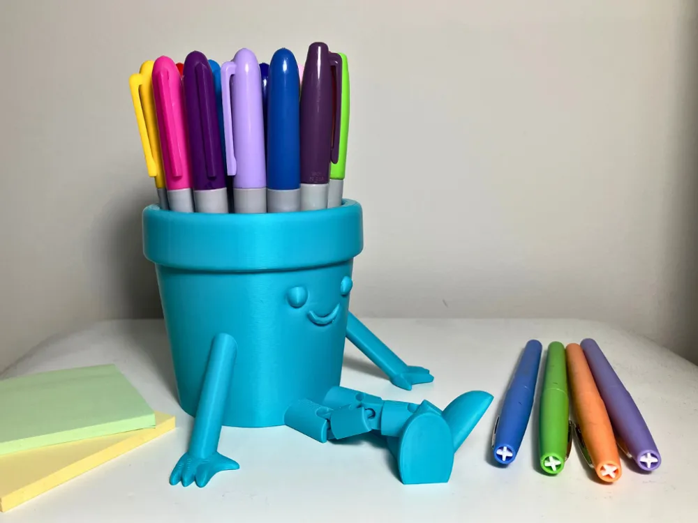 Desktop Buddy Pen Holder - Free 3D Print Model - MakerWorld