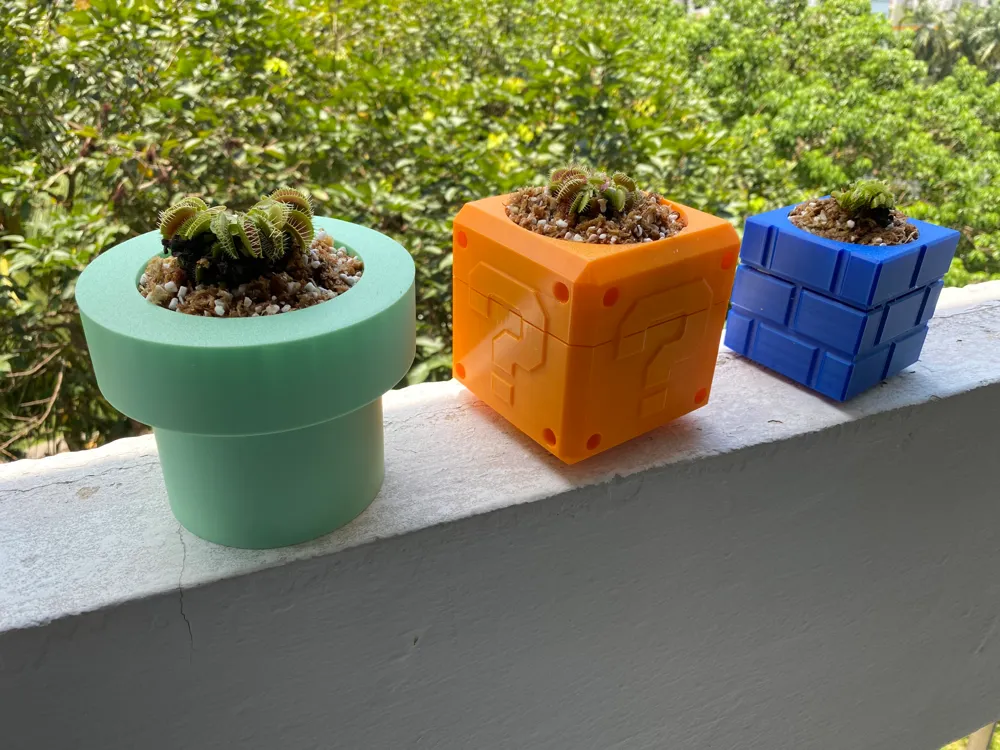 Super Mario Self-Watering Pots by Supergrapher - MakerWorld