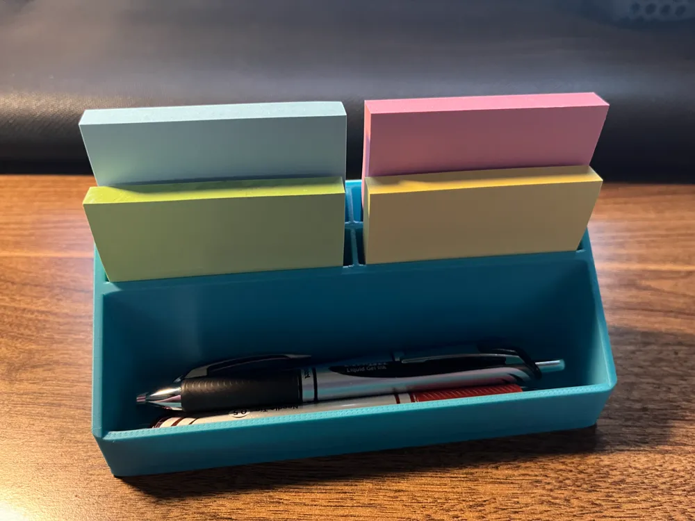 Post It Note Stand - Pen Tray by DStephenson - MakerWorld