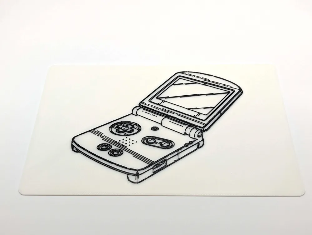 Game Boy Advance SP Patent Art by Ken Mills - MakerWorld