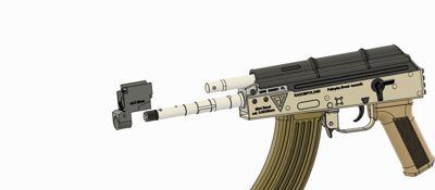 Poland AK 47 FB Mini-Beryl wz. 96 assault rifle - Free 3D Print Model ...