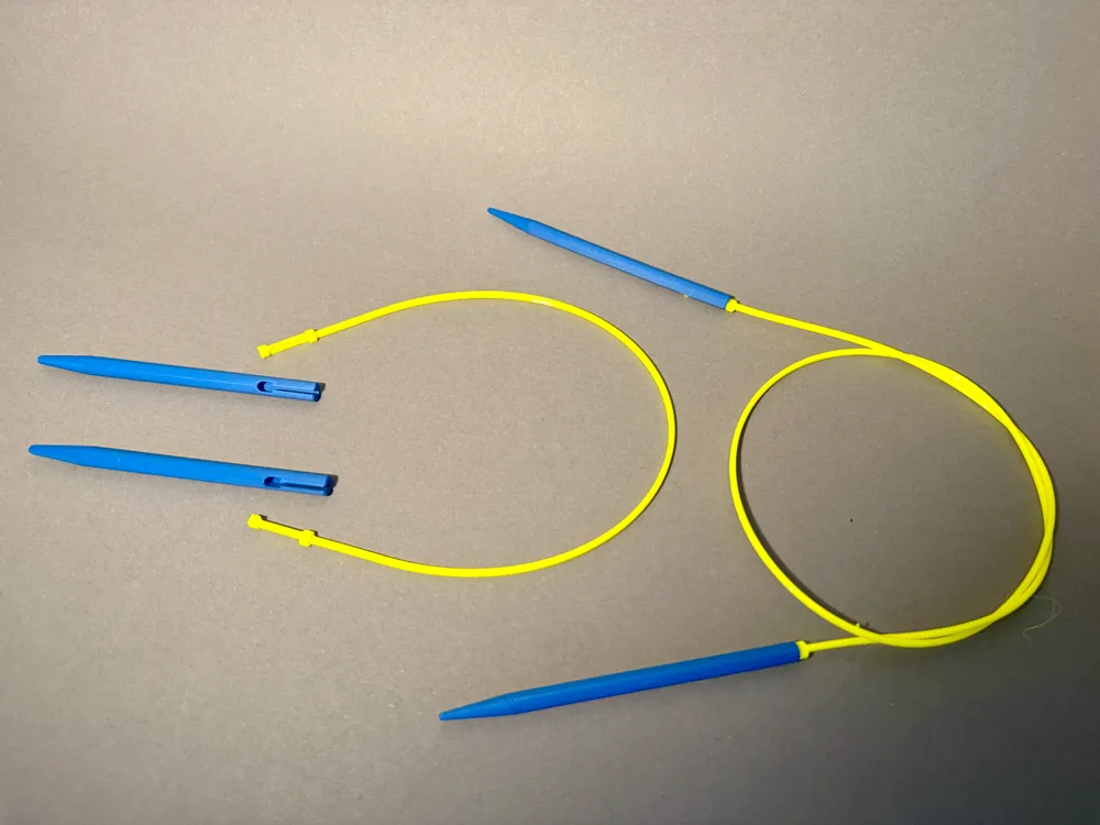 circular knitting needles in 4 dia. and 5 lengths - Free 3D Print Model ...