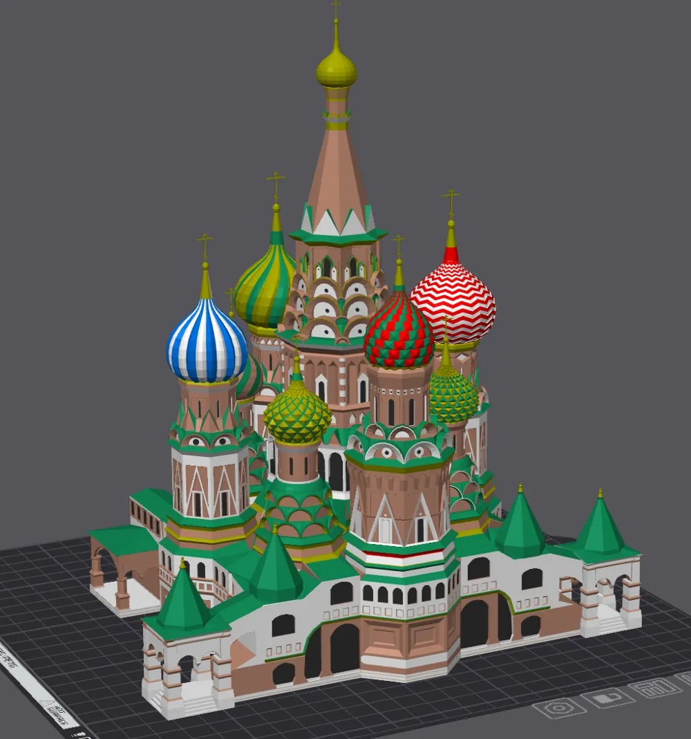 Saint Basil's Cathedral-Painted - Free 3D Print Model - MakerWorld