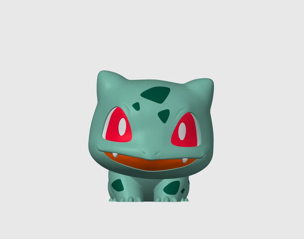 Bulbasaur Pokemon Happy Cute Kawaii Multicolor by JonnyCena3DArt ...