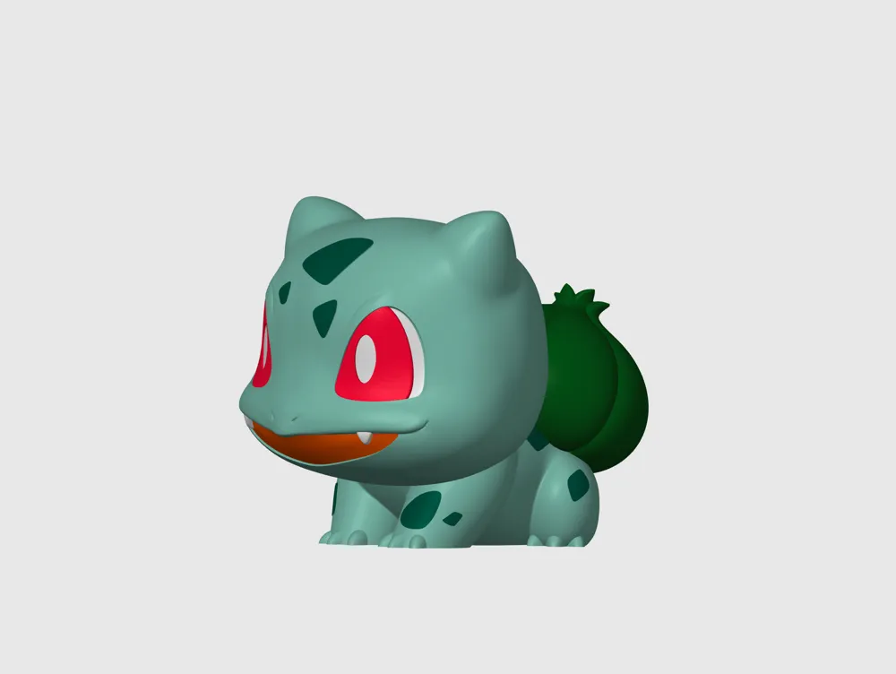 Bulbasaur Pokemon Happy Cute Kawaii Multicolor by JonnyCena3DArt ...