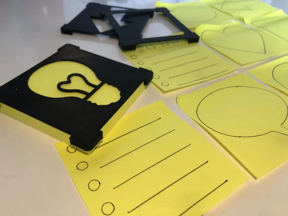 Post-it Note stencils - Free 3D Print Model - MakerWorld