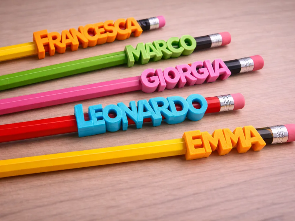 Customizable parametric pencil slide-on name - Free 3D Print Model ...