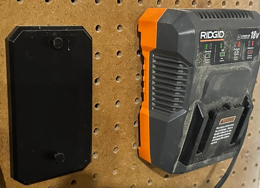 Ridgid Battery Charger Pegboard/Wall Mount R86092 Remixed by p-stov - MakerWorld