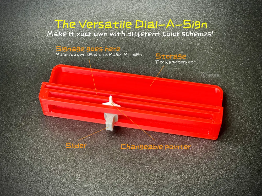 Sign display stand.customizable with Make-My-Sign - Free 3D Print Model ...