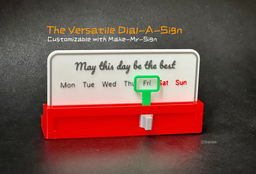 Sign display stand.customizable with Make-My-Sign - Free 3D Print Model ...