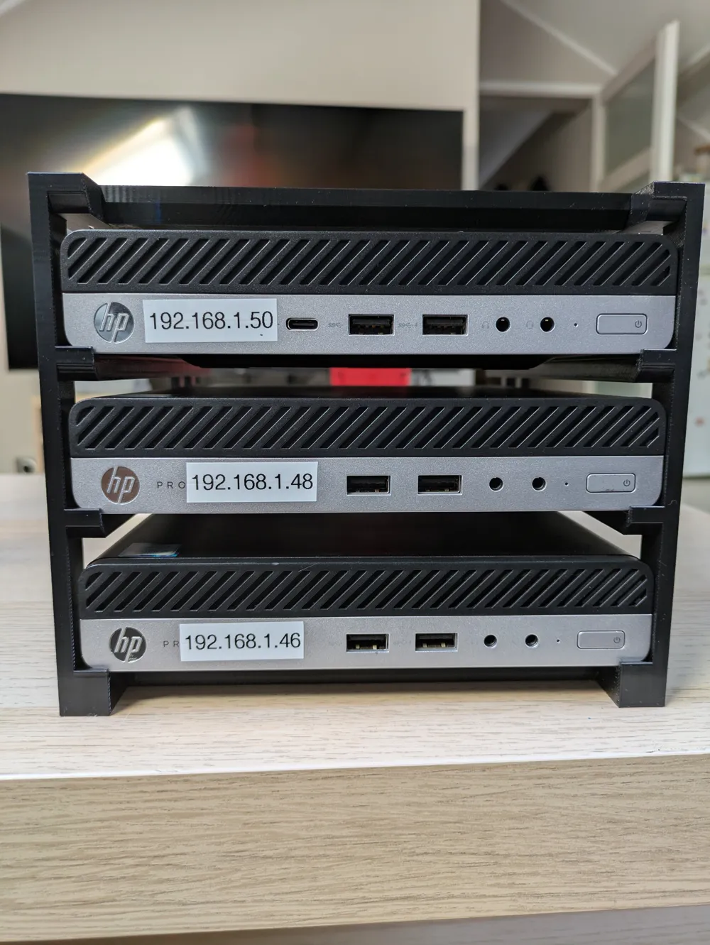 HP Pro/Elitedesk Micro Storage Rack - Free 3D Print Model - MakerWorld