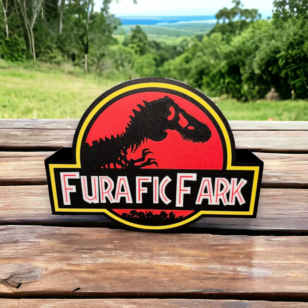 Furafic Fark lightbox (Jurassic Park meme) by 3Demoniak - MakerWorld