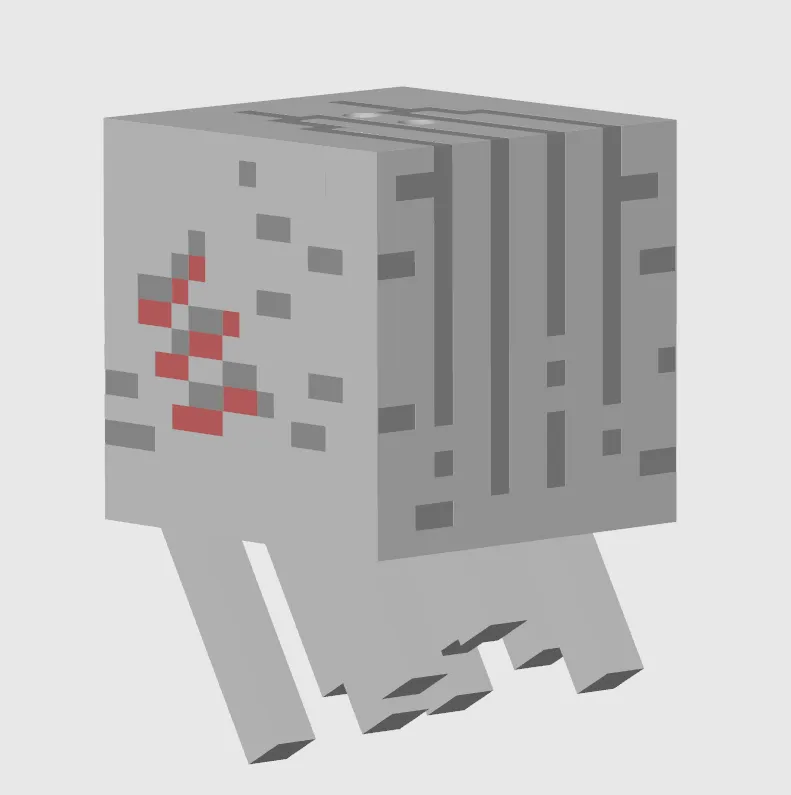 Baby Ghast Minecraft Keychain by Meiden MakerWorld: Download Free 3D Models