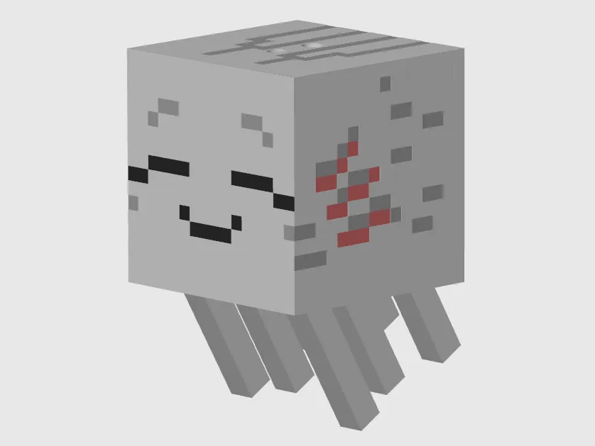 Baby Ghast Minecraft Keychain by Meiden MakerWorld: Download Free 3D Models