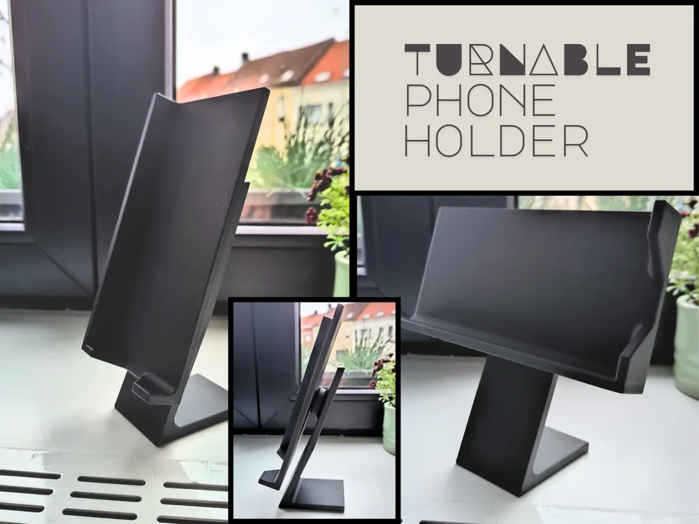 Turnable phone holder by 3D matske MakerWorld: Download Free 3D Models