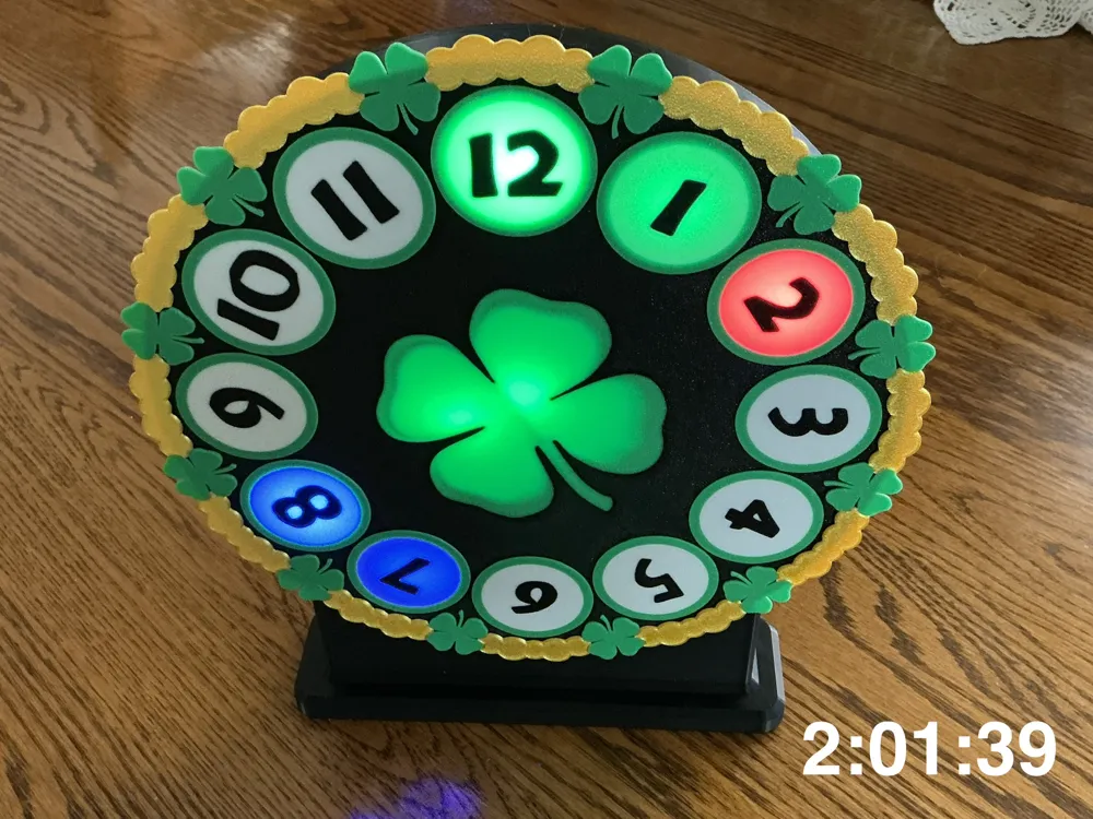 St. Patricks Day / Irish / Celtic Neopixel Clock - Free 3D Print Model ...