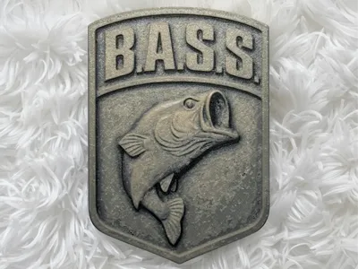 bass fishing badge - Free 3D Print Model - MakerWorld