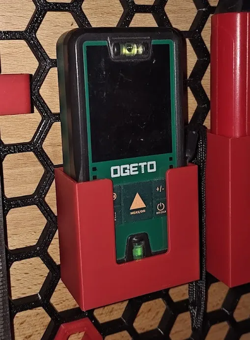 Honeycomb wall holder laser distance meter ogeto - Free 3D Print Model ...