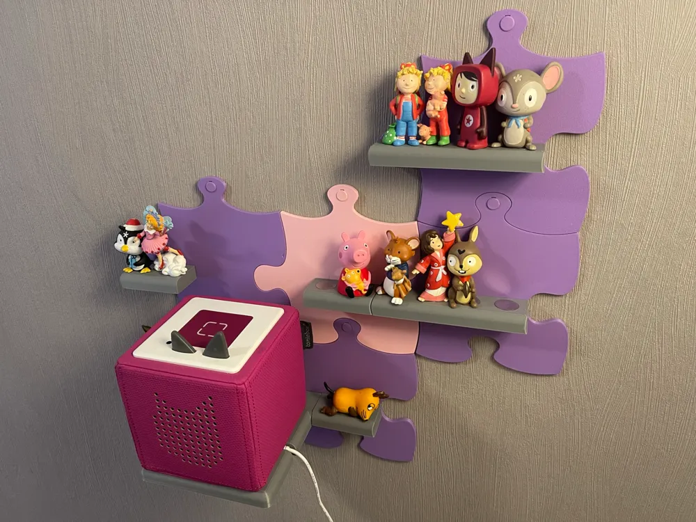 Tonie Figure shelf with Tonie Box holder by Levytek - MakerWorld