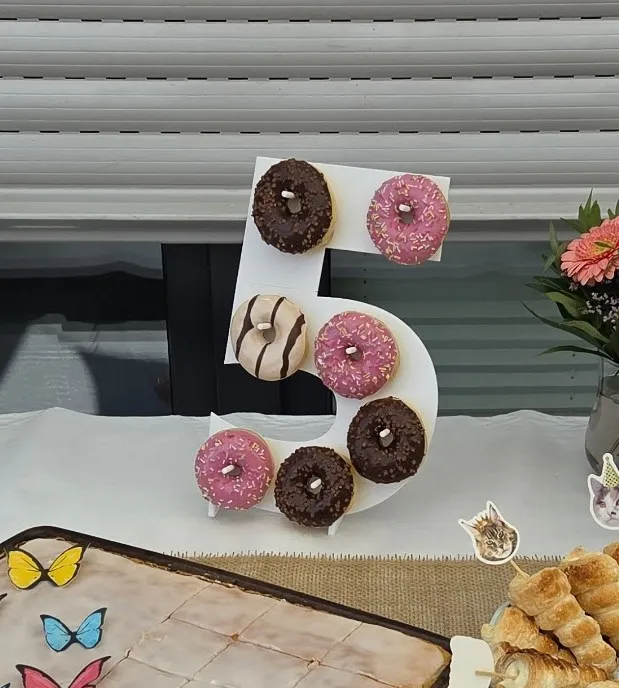 Mini Donut Stand "5" | 7 Donuts | Birthday - Free 3D Print Model ...