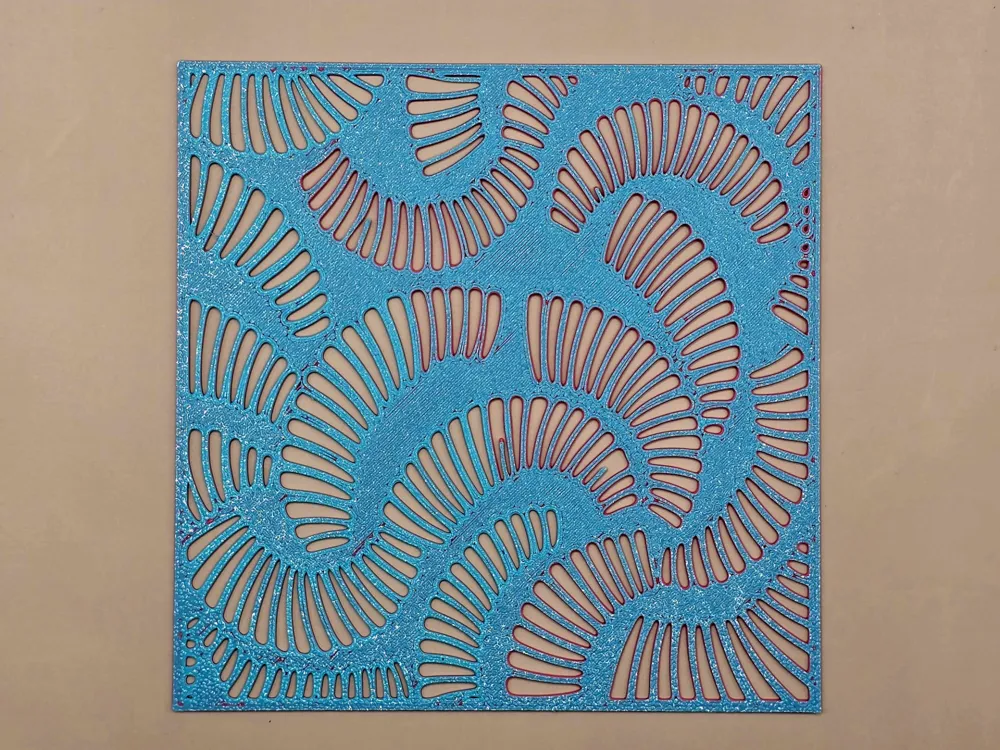 Worm Stripes Stencil Pattern Template - Free 3D Print Model - MakerWorld