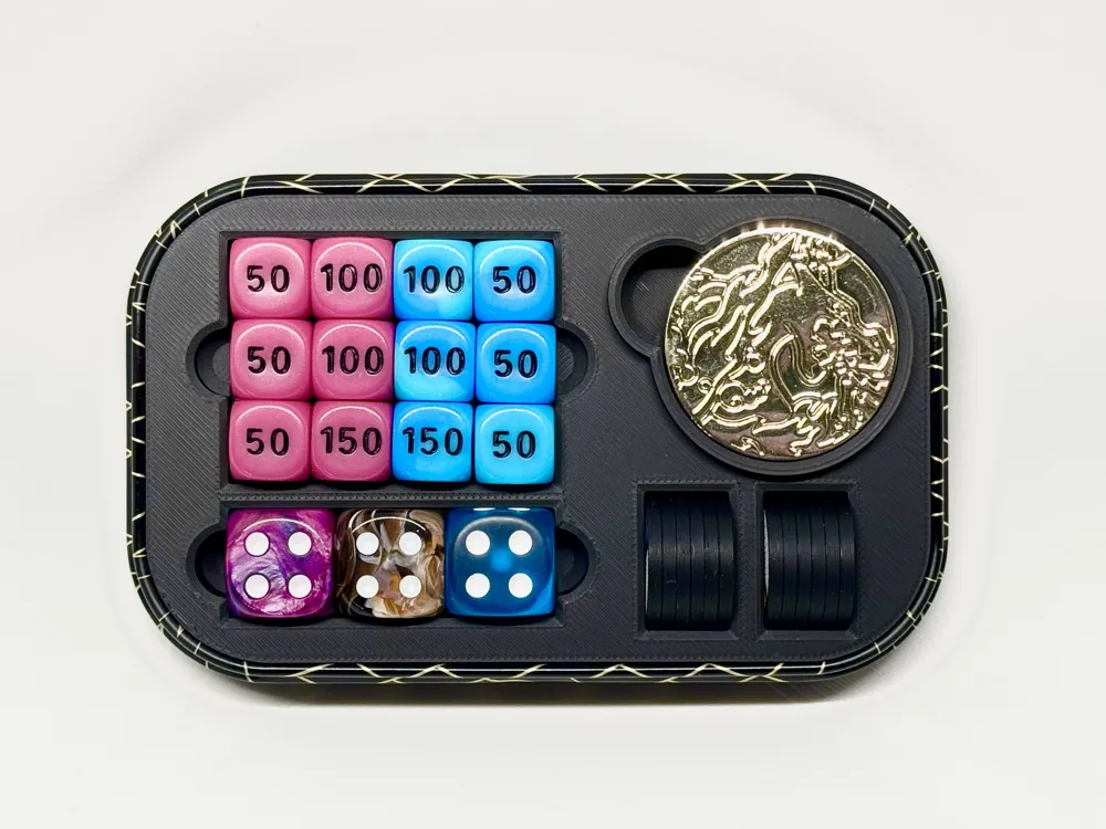 Mini Tin Insert - 6 Big Coins, 12 Tokens, Dice - Free 3D Print Model ...