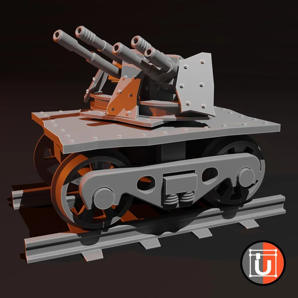 Basic Rail System for 28mm Wargaming by Udo's 3D World - MakerWorld