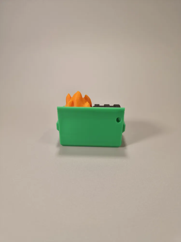 Dumpster Fire Clicky - Free 3D Print Model - MakerWorld