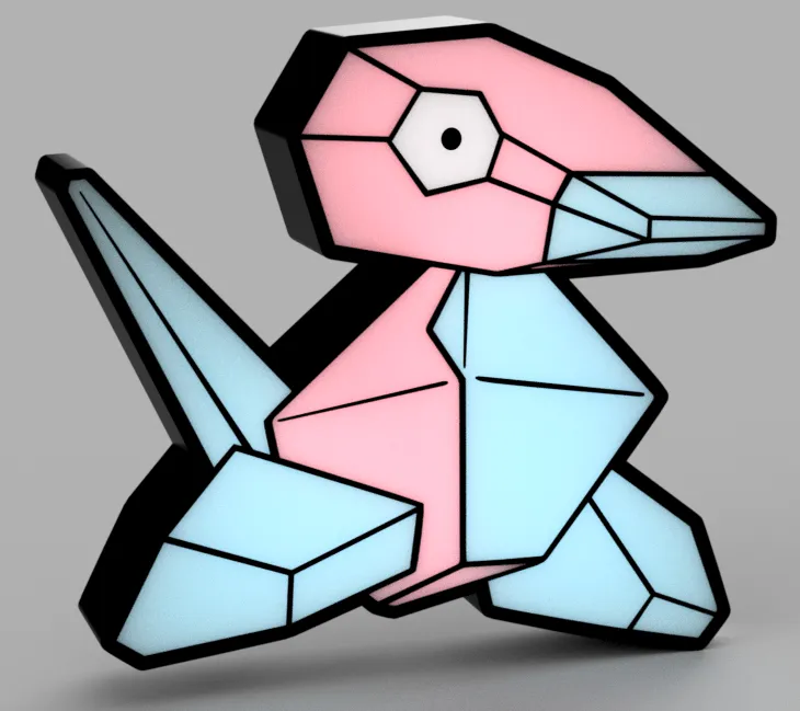 Pokemon - 0137 Porygon LED Lamp by BeeTee 3D - MakerWorld