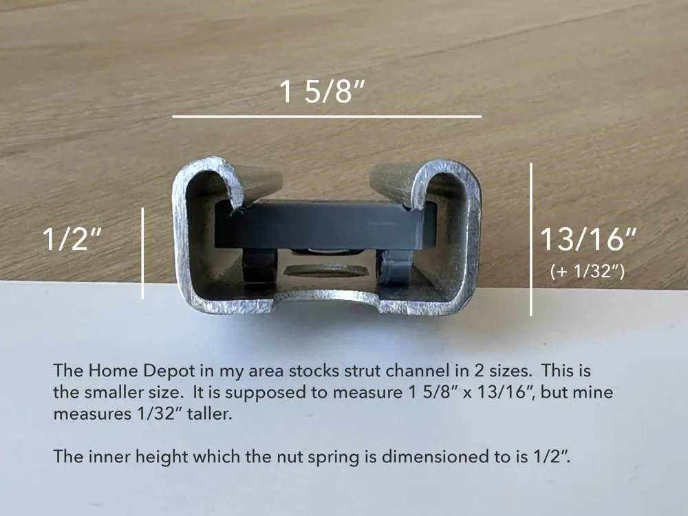 1/4" Strut / Unistrut Channel Nut (v2) - Free 3D Print Model - MakerWorld
