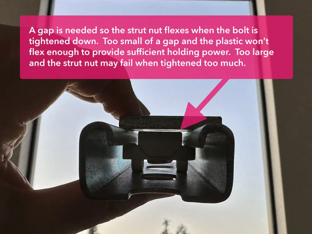 1/4" Strut / Unistrut Channel Nut (v2) - Free 3D Print Model - MakerWorld