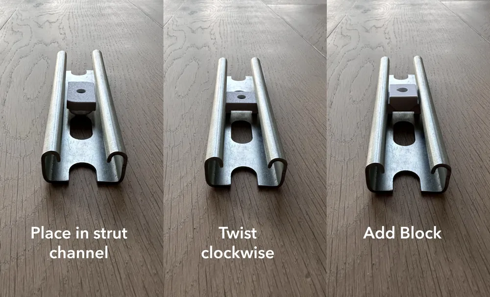 1/4" Strut / Unistrut Channel Nut (v2) - Free 3D Print Model - MakerWorld